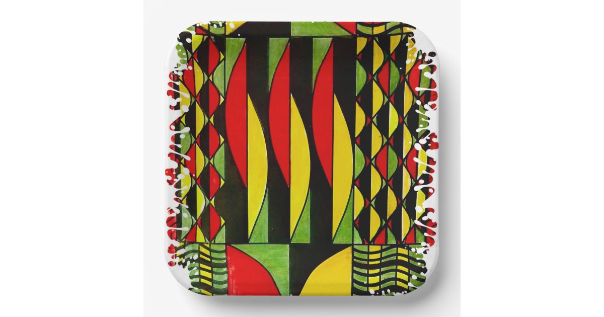 A Splash Of Color With Rhythm Paper Plates | Zazzle