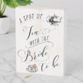 A Spot of Tea Bridal Shower Tea Party Sign | Zazzle