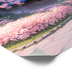 A Springtime Stroll, Cherry Blossoms Beauty Poster | Zazzle