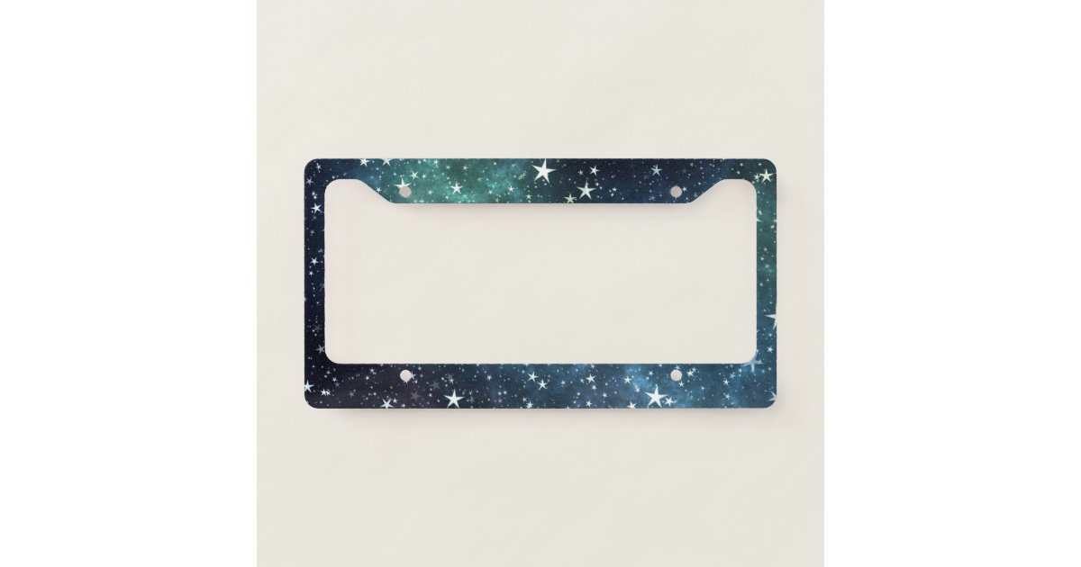 A Star Filled Night License Plate Frame | Zazzle