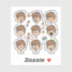 A sticker for a group of anime characters crying | Zazzle