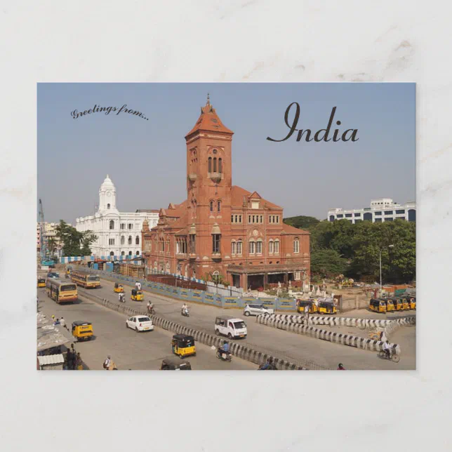 A Street in Chennai India Postcard | Zazzle