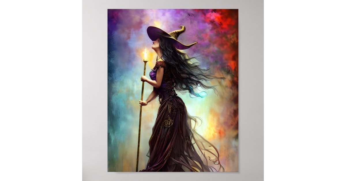 A Stunningly Realistic Witch Triptych Poster | Zazzle