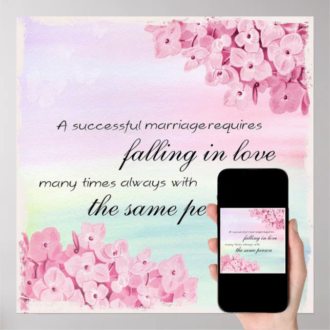 A Successful Marriage Poster | Zazzle