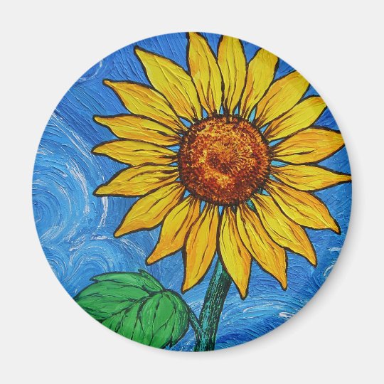 A Sunflower Magnet | Zazzle.com
