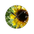 Summer Sunflower Large Clock | Zazzle.com