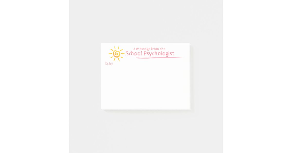 A Sunny Note From the School Psychologist | Zazzle