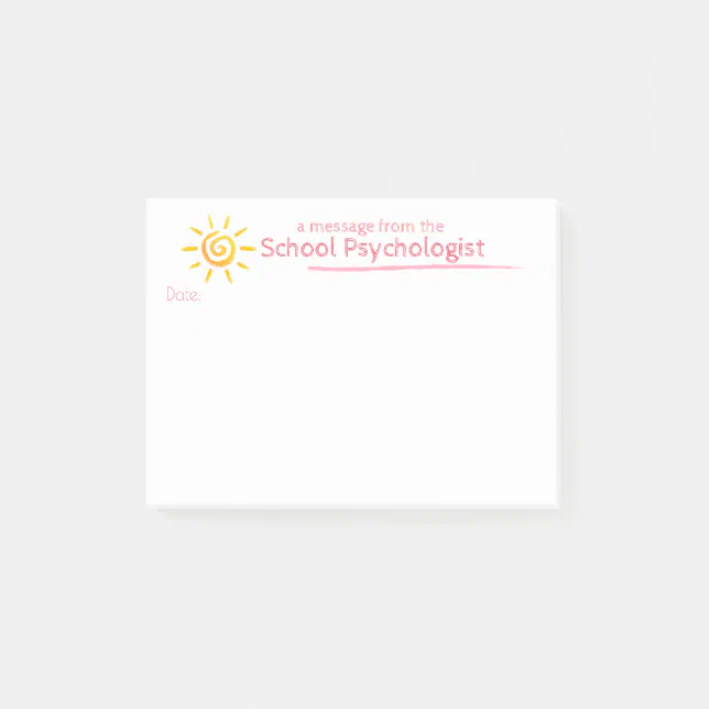 A Sunny Note From the School Psychologist | Zazzle
