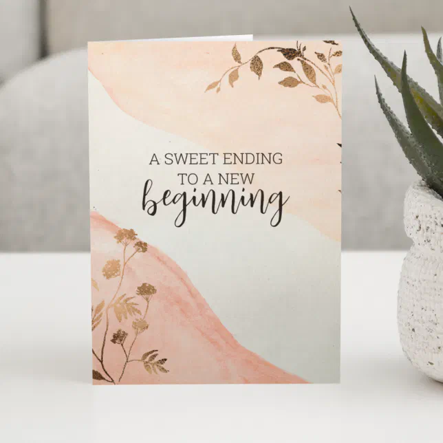 A sweet ending to a new beginning, graduation card | Zazzle
