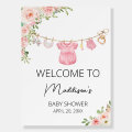 A Sweet Girl Baby Clothes Welcome Sign | Zazzle