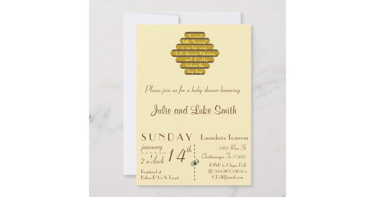A sweet little hunny invitation | Zazzle