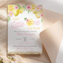 A Sweet Little One Lemon Baby Shower Invitation | Zazzle
