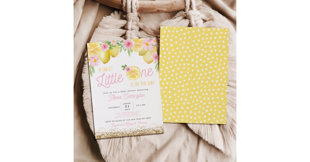A Sweet Little One Lemon Baby Shower Invitation | Zazzle