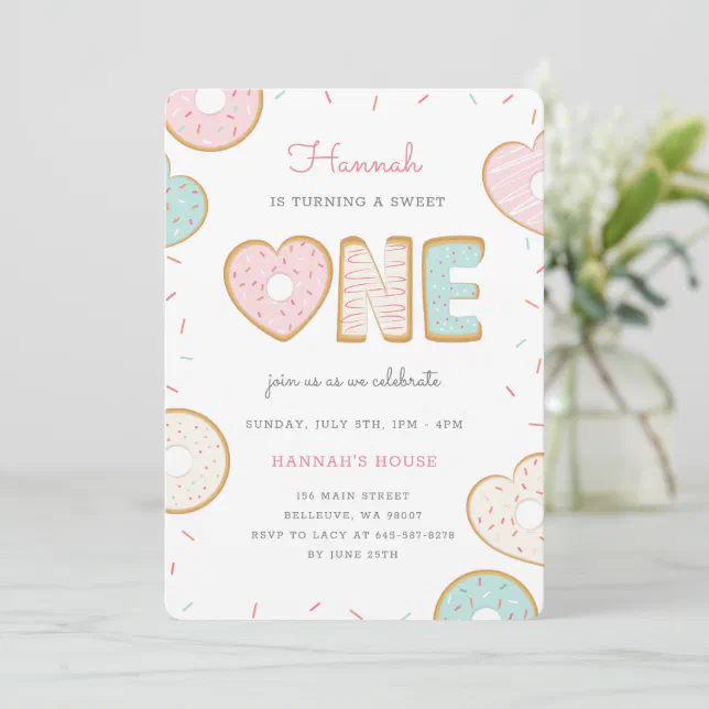 A sweet one Birthday party invitation pink | Zazzle