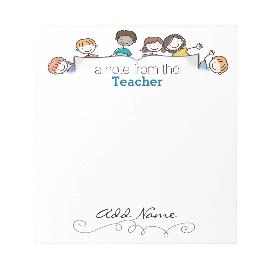 A Teacher's Custom Notepad | Zazzle