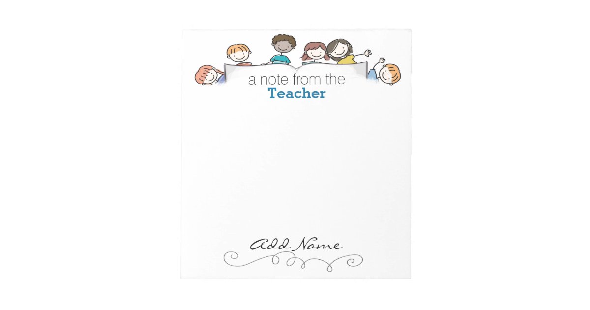 A Teacher's Custom Notepad | Zazzle