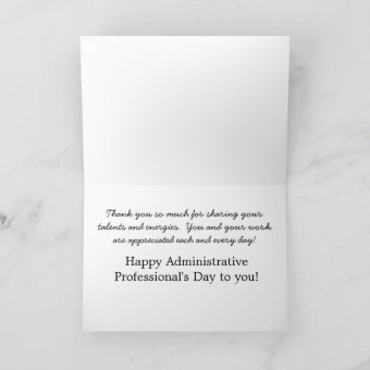 A Thank-You Card for Administrative Professionals | Zazzle