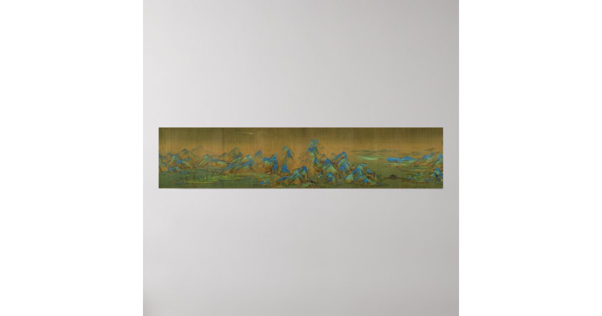 A Thousand Li of River and Mountains Wang Ximeng Poster | Zazzle