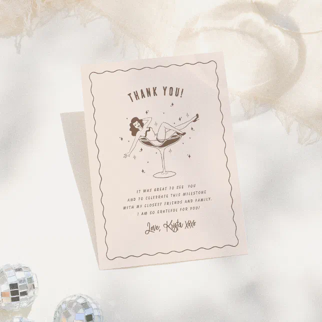 A Tini Bit Older Birthday Party Thank You Card | Zazzle