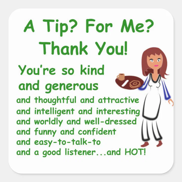 A tip for me - tip jar sticker | Zazzle