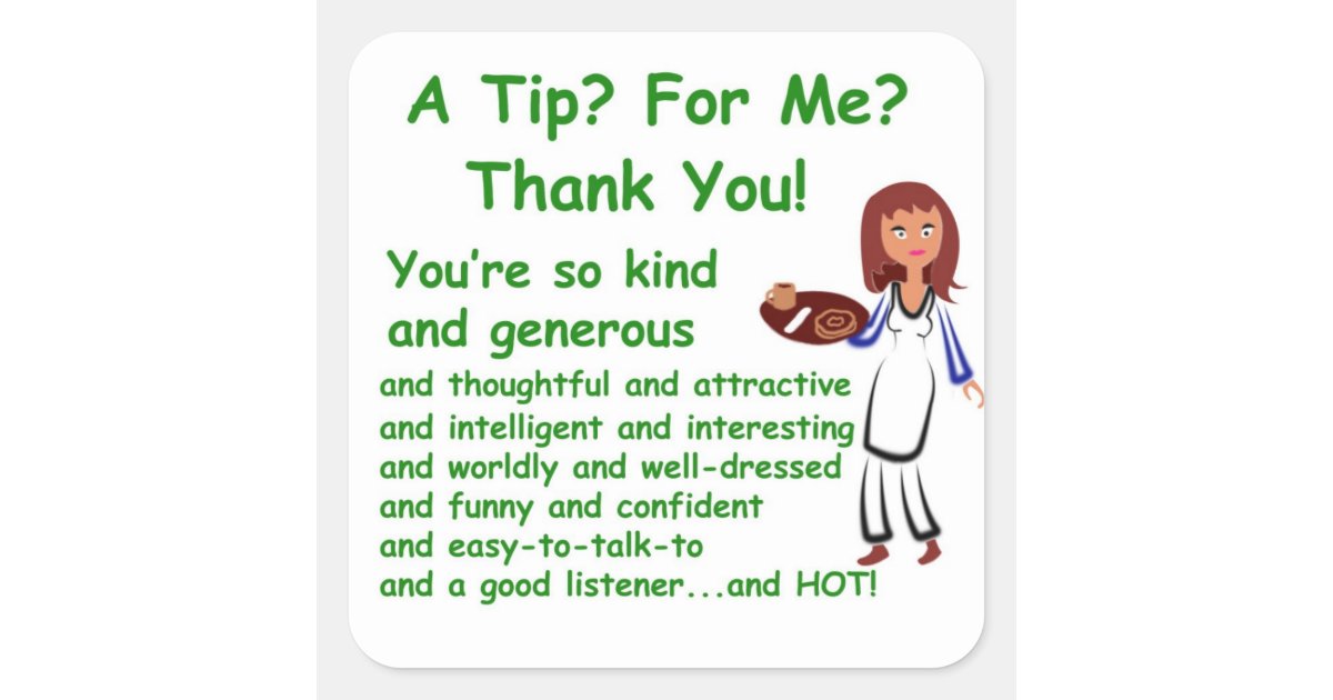 A tip for me - tip jar sticker | Zazzle