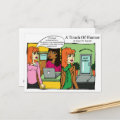 "A Touch of Humor" Nail Salon Spa Massage Comic Postcard | Zazzle