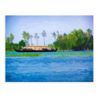 Houseboat in Kerala in saltwater lagoon Postcard | Zazzle.com
