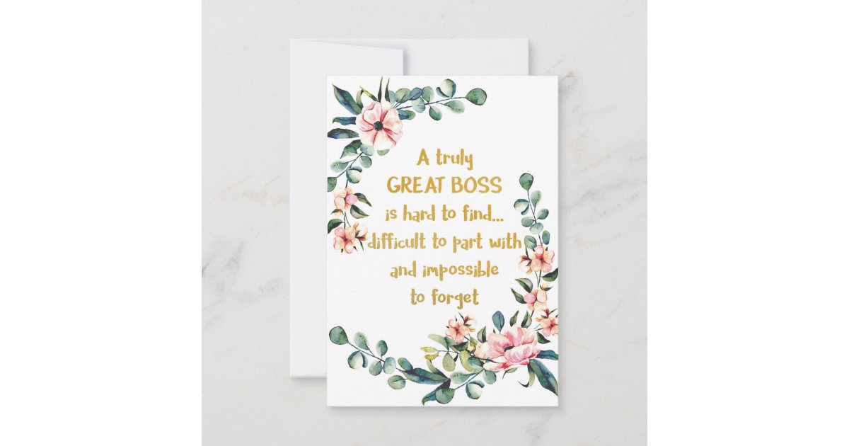 A truly great boss Appreciation Gift Boss Thank | Zazzle