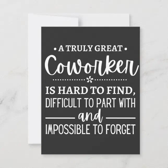 A Truly Great Coworker Thank You Card | Zazzle