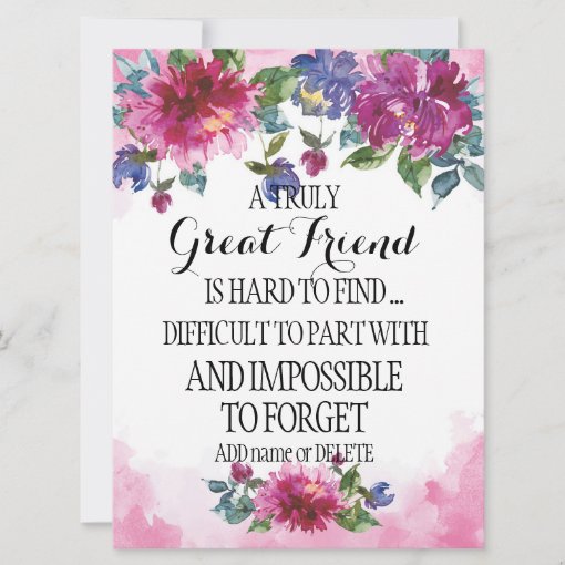 A truly great friend Thank you Appreciation Gift Card | Zazzle