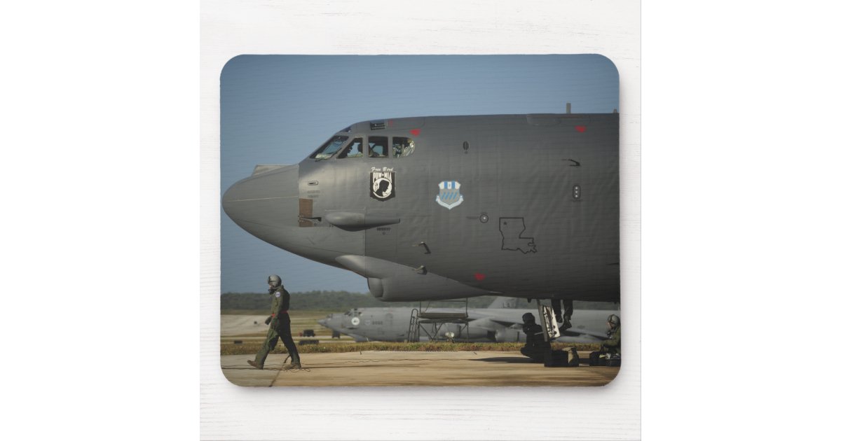 A US Air Force aircrew prepares a B-52 Mouse Pad | Zazzle