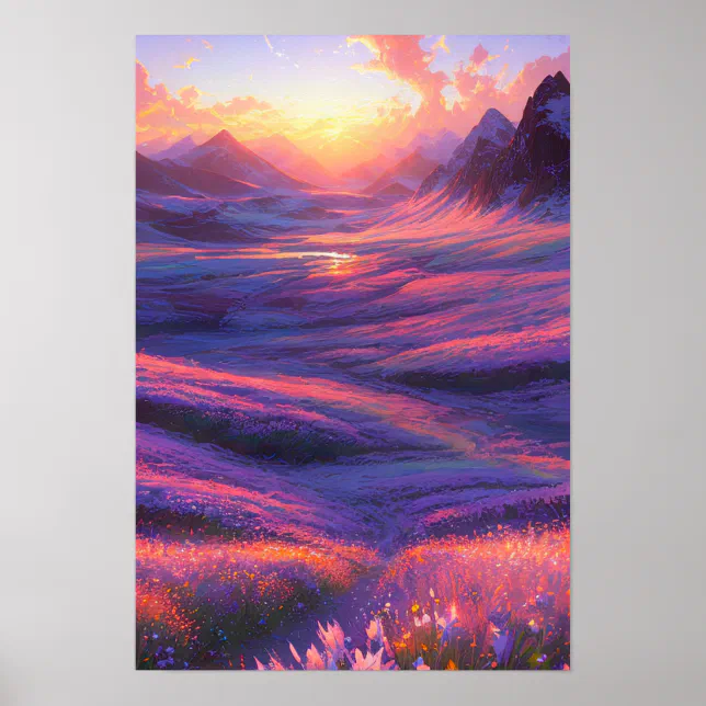 A Valley Painted in Purple Poster | Zazzle
