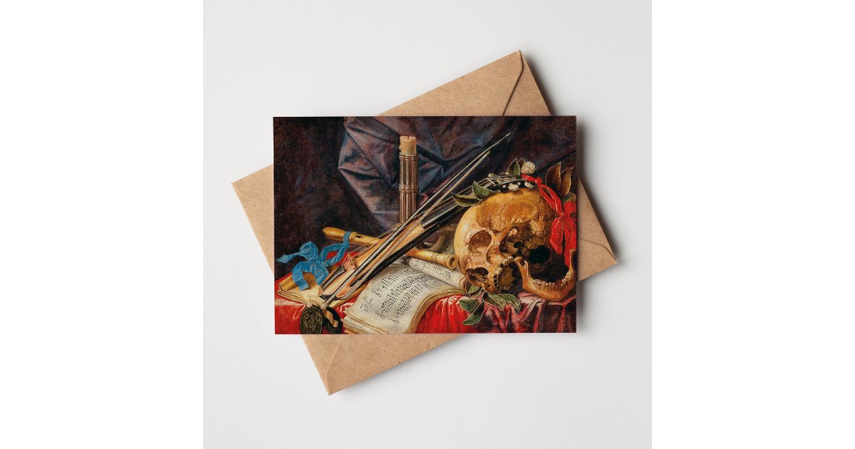A Vanitas Still Life | Simon Renard de Saint-André Card | Zazzle