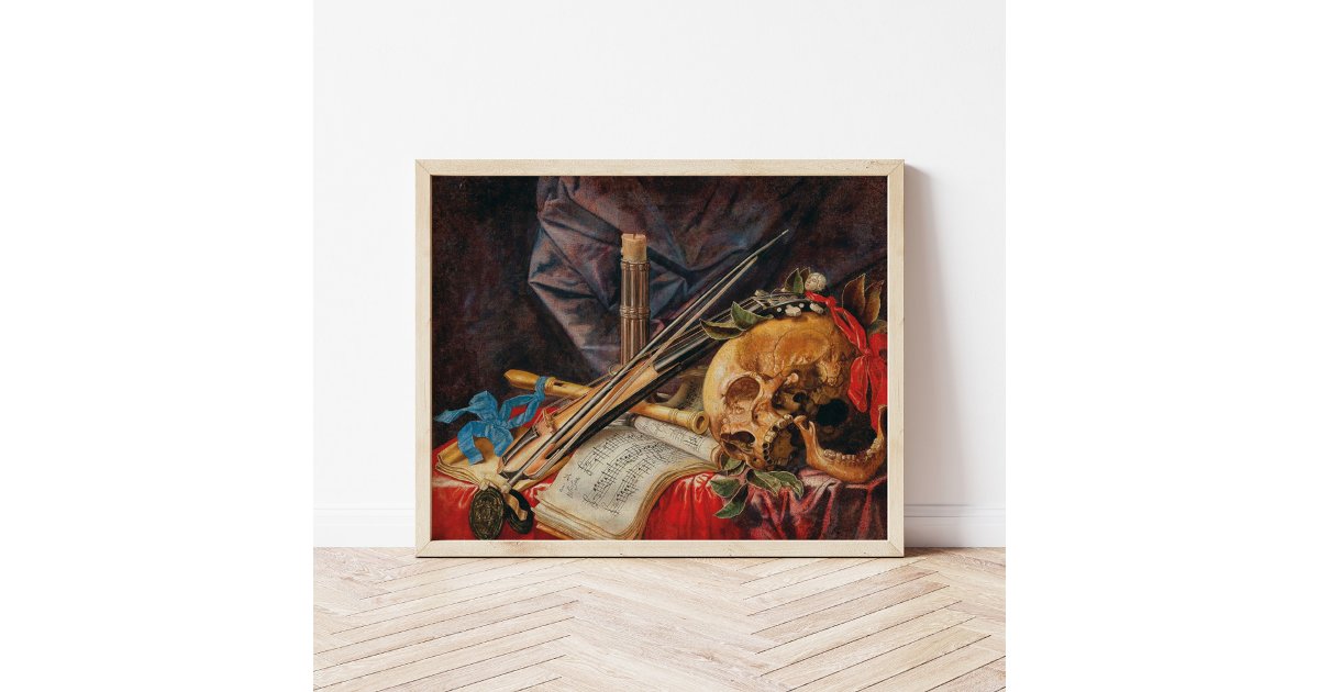 A Vanitas Still Life | Simon Renard de Saint-André Poster | Zazzle
