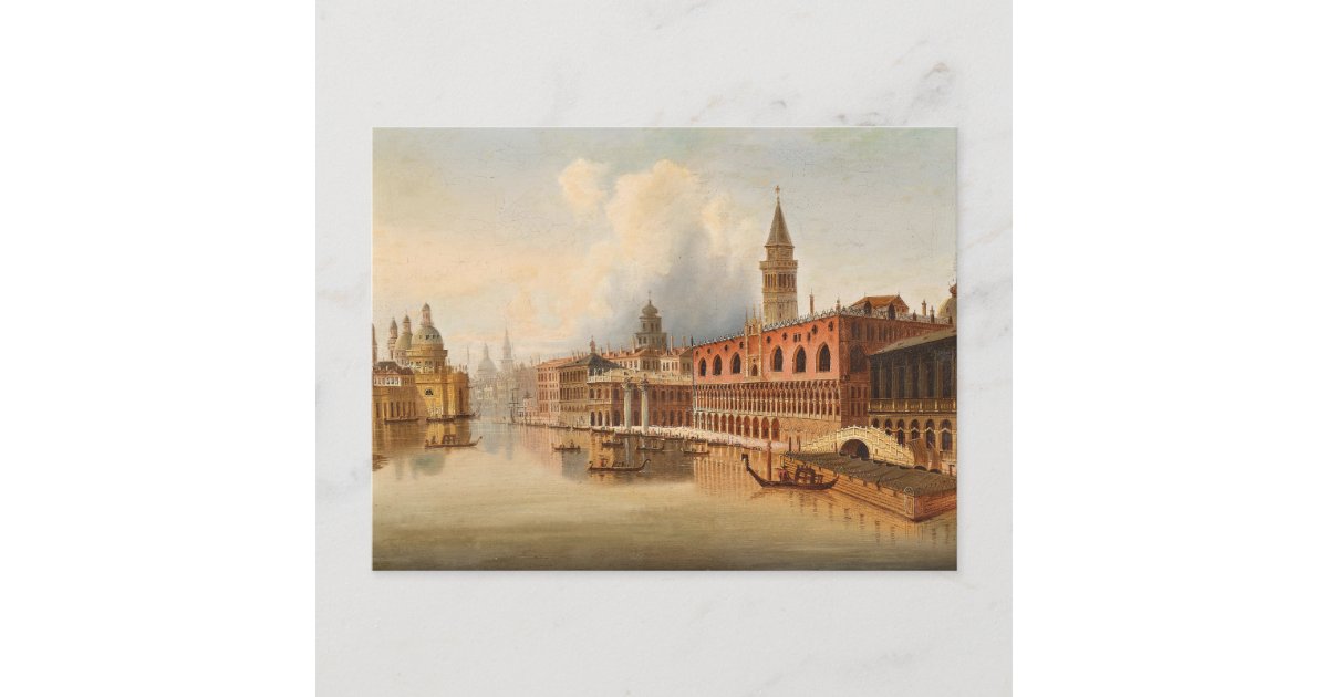 A Venetian Scene | Johann Wilhelm Jankowsky Postcard | Zazzle