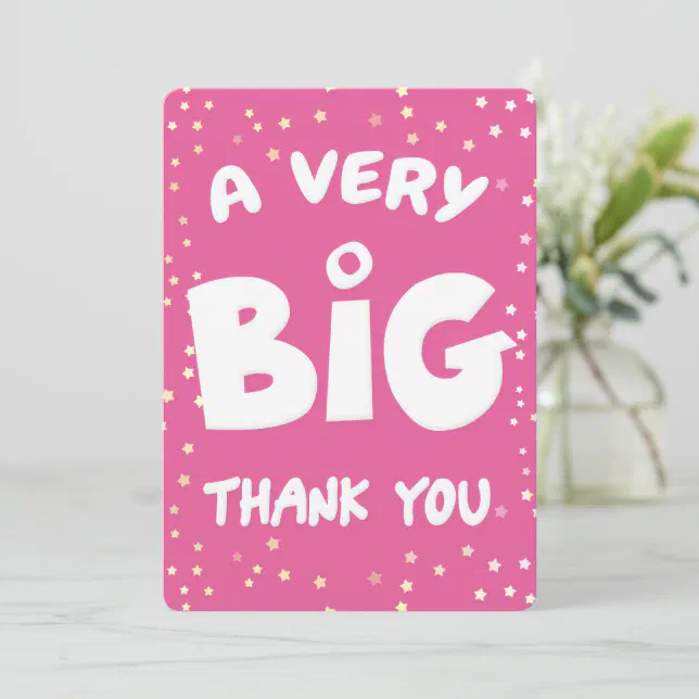 A Very Big Thank You Card From Me | Zazzle
