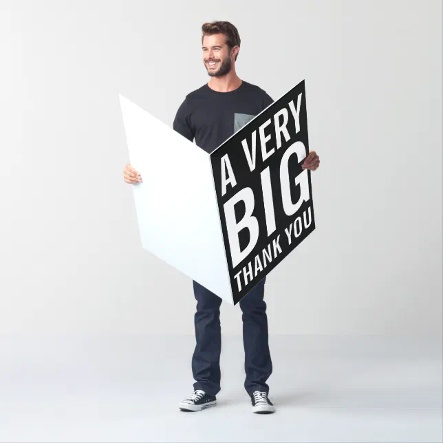 A Very Big Thank You Large Card | Zazzle