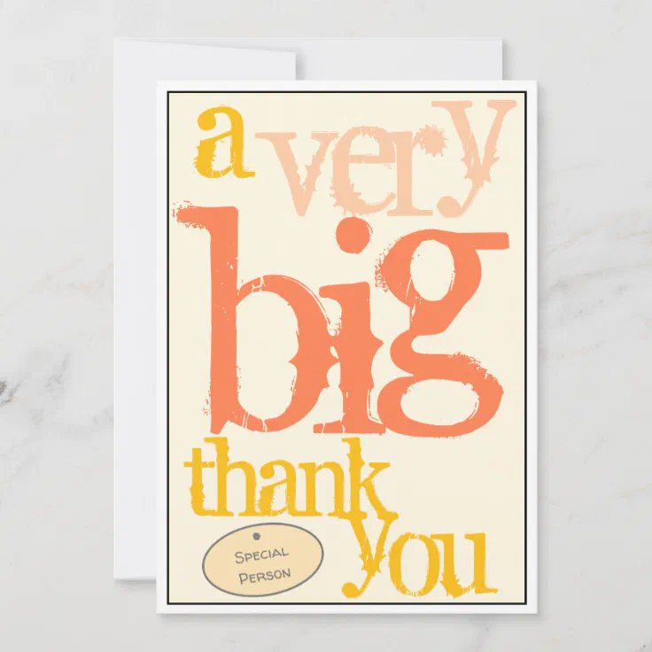 A Very Big Thank You Special Staff Appreciation | Zazzle