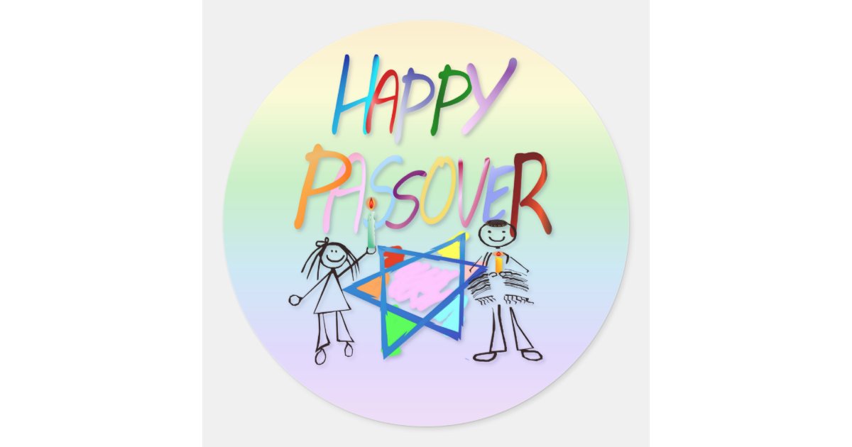A Very Colorful Passover Stickers | Zazzle