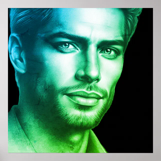 A Very Handsome Young Man on a 24x24 Wall Poster | Zazzle