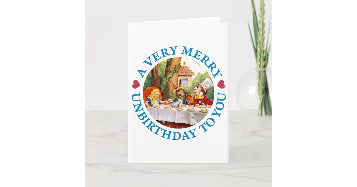 A VERY MERRY UNBIRTHDAY TO YOU HOLIDAY CARD | Zazzle