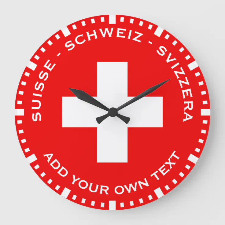 A Very Swiss Clock | Zazzle