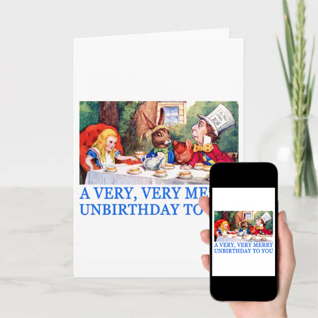 A VERY, VERY MERRY UNBIRTHDAY TO YOU! HOLIDAY CARD | Zazzle