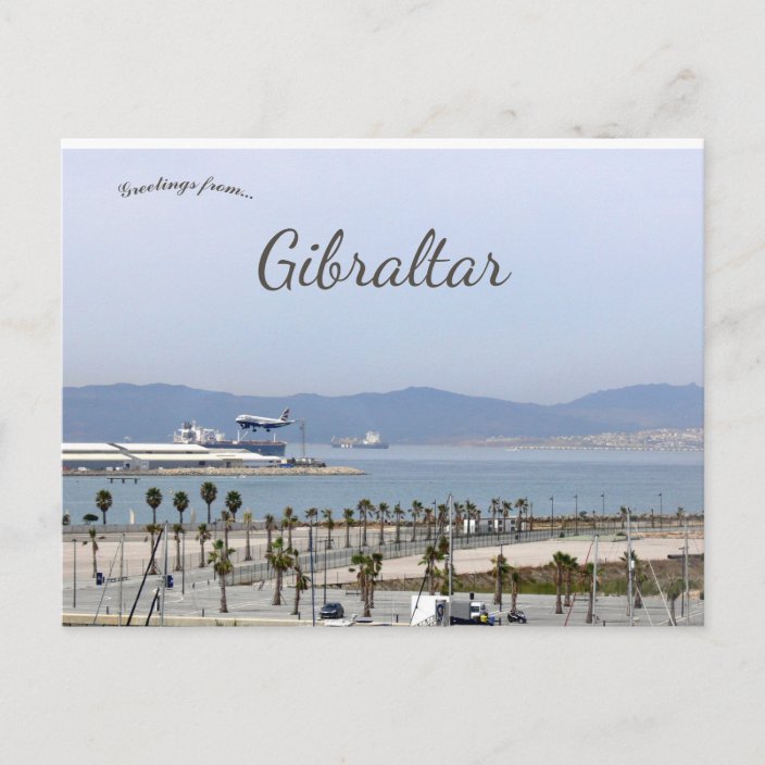 A View of Gibraltar Postcard | Zazzle.com
