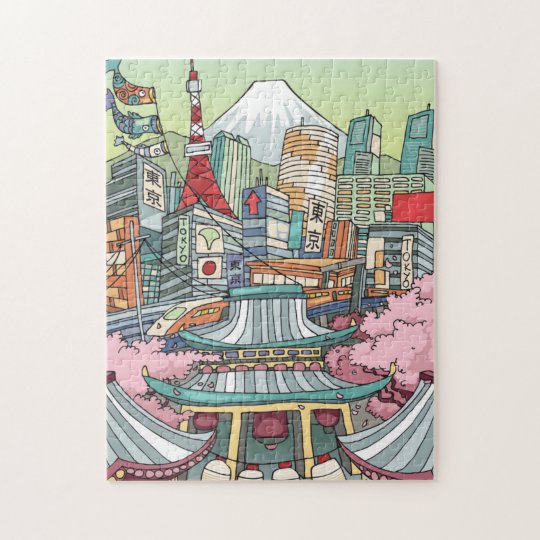 A View of Tokyo Jigsaw Puzzle | Zazzle.com