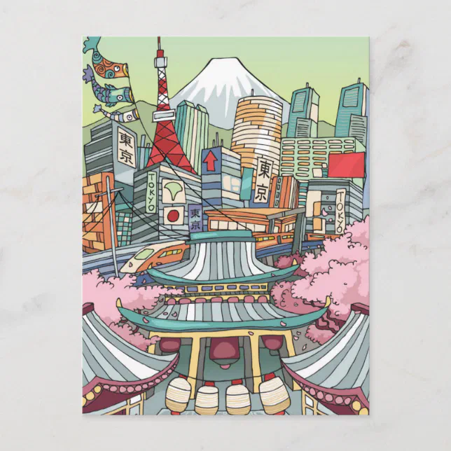 A View of Tokyo Postcard | Zazzle