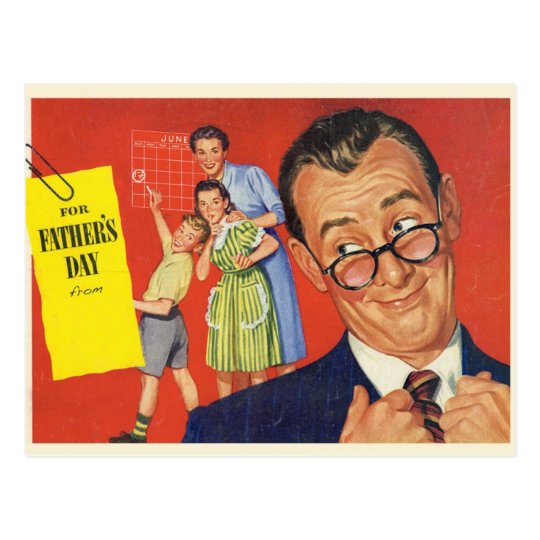 A Vintage Father Postcard | Zazzle.com
