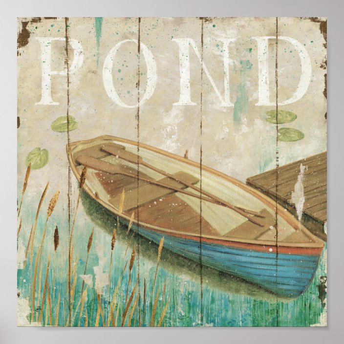A Vintage Pond Poster | Zazzle.com