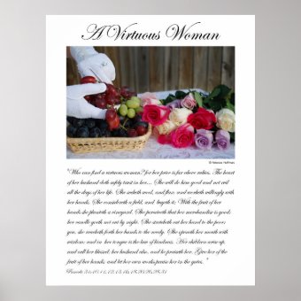 A Virtuous Woman Poster | Zazzle
