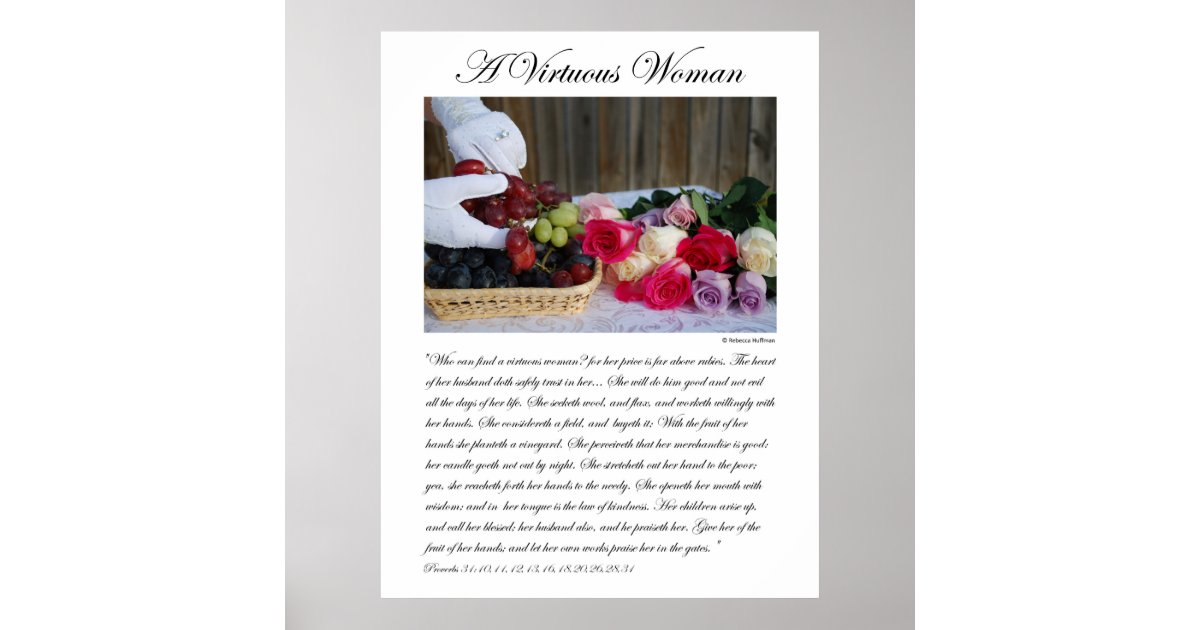 A Virtuous Woman Poster | Zazzle